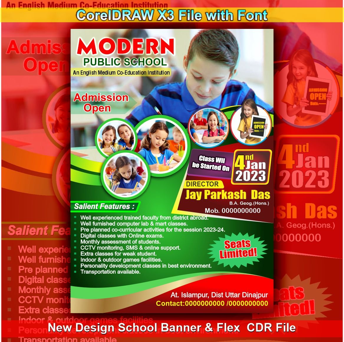 School banner design - Trbahadurpur